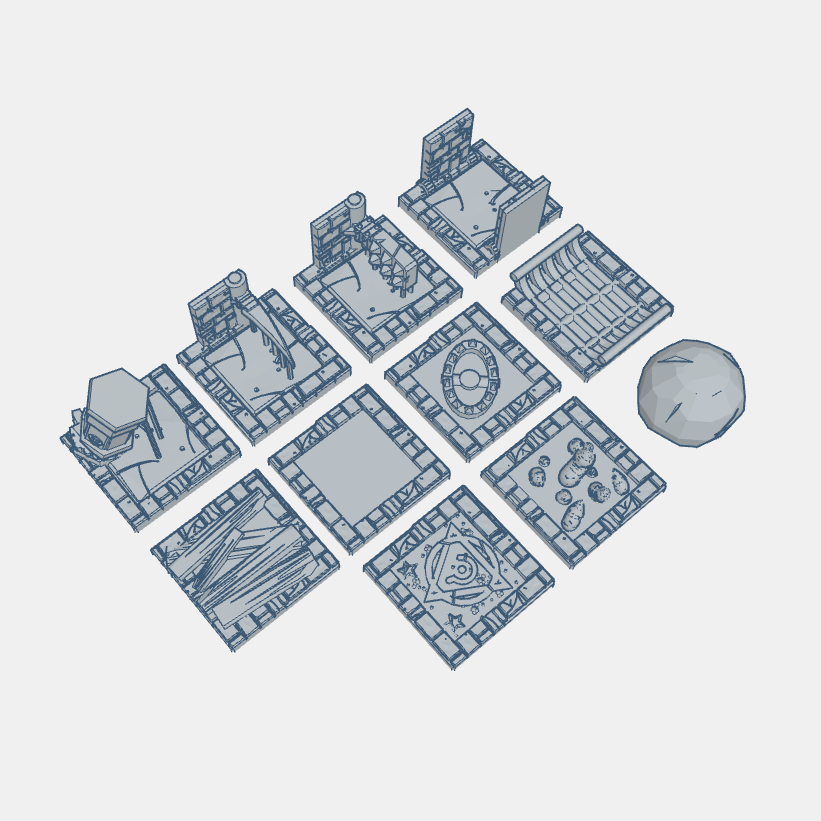 3D Printable Dungeon Traps (Pack 2) - EpicDungeonTiles 3D Printable Dungeon Traps (Pack 2) - EpicDungeonTiles